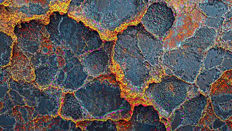 Intricate Molecular Tapestry of Vivid Cellular Structures, Generative ...