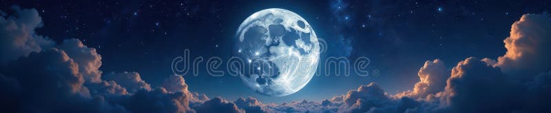 Intricate Moon, Stars, Clouds; Celestial Outline , Vintage, Design ...