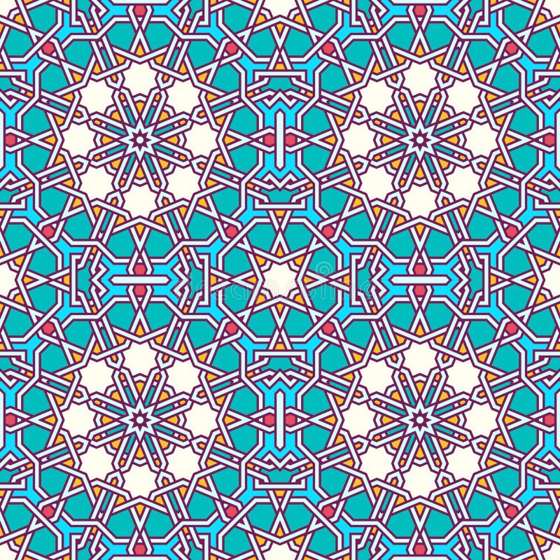 Intricate Moorish Eastern Pattern Stock Vector - Illustration of ...
