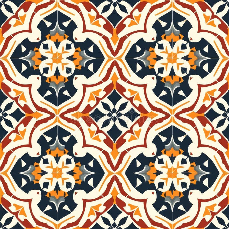 Intricate Moroccan Style Geometric Tile Pattern Artwork Stock Photo ...