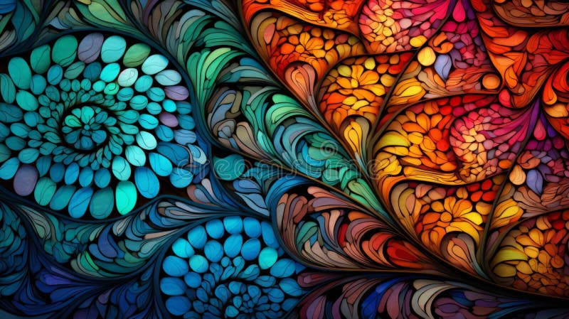 Intricate Mosaic of Colors in Mesmerizing Background Stock Illustration ...