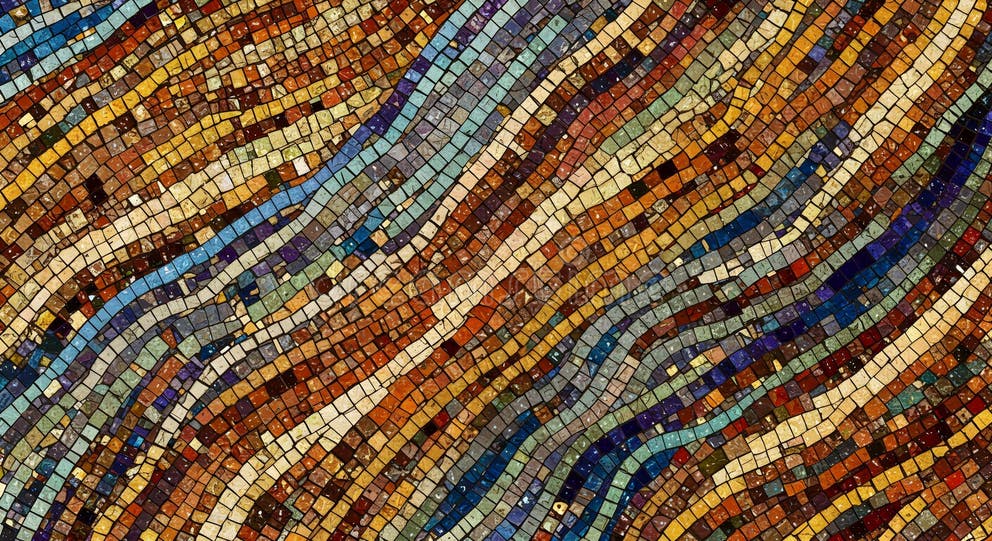 Intricate Mosaic Composition Depicting a Mesmerizing Array of Colors ...