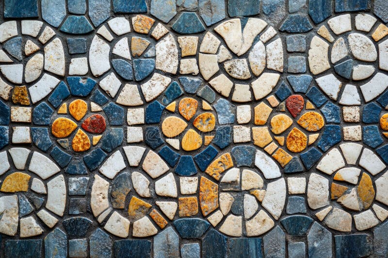 Intricate Mosaic Floor Showcasing Colorful Floral and Circular Patterns ...