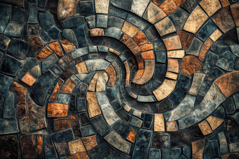 Intricate Mosaic Pattern Art Stock Illustration - Illustration of ...