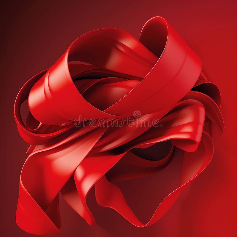 Intricate Motion: Captivating Red Ruffles in an Abstract Background. AI ...