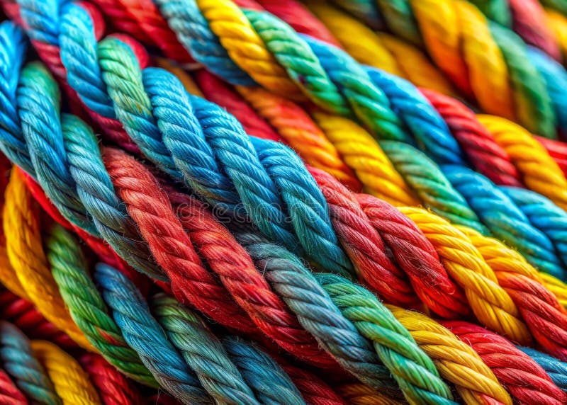 Intricate MultiColored Rope a Detailed Visual Exploration of Texture ...