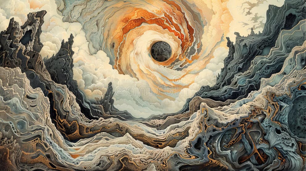 Intricate Mural Evolves with Added Layers of Detail, Ai Generated Stock ...