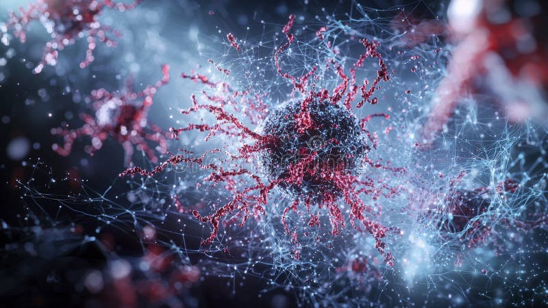 Intricate Nanotechnology Process Visualized Science Lab Abstract Art ...