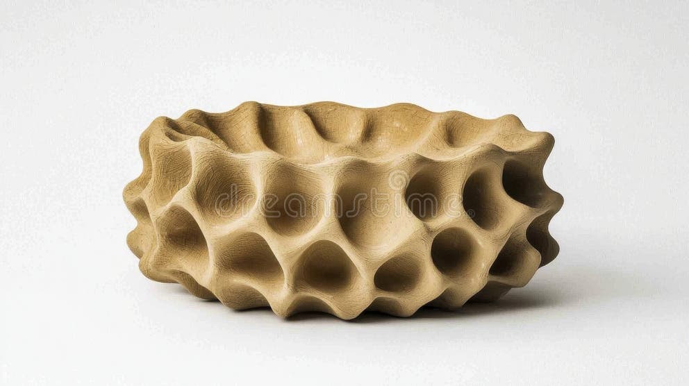 Intricate Natural Structure of a Textured Ceramic Bowl with Organic ...