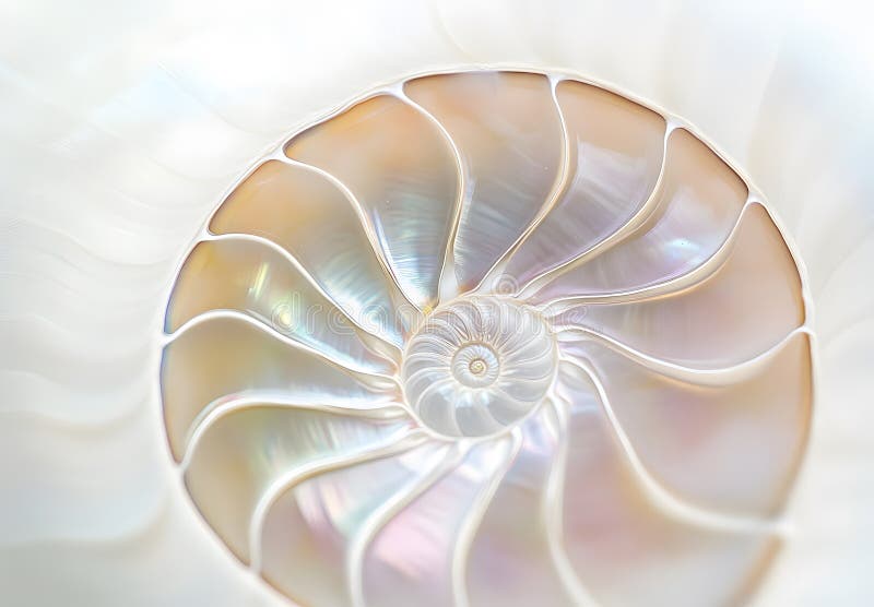 Intricate Nautilus Shell Spiral Pattern Stock Illustration ...