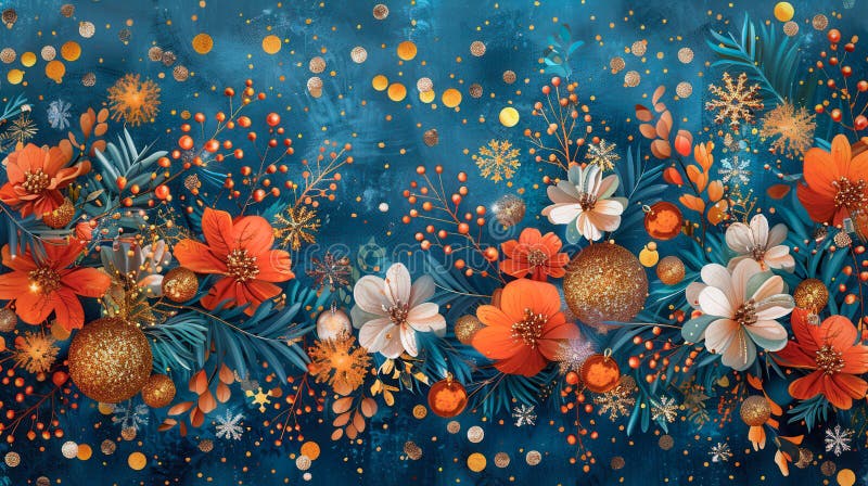 Intricate Navy Snowflake Backdrop - Festive Winter Theme Stock Image ...