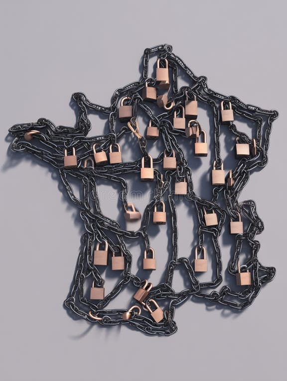 An Intricate Network of Chains and Locks Symbolizing Security ...