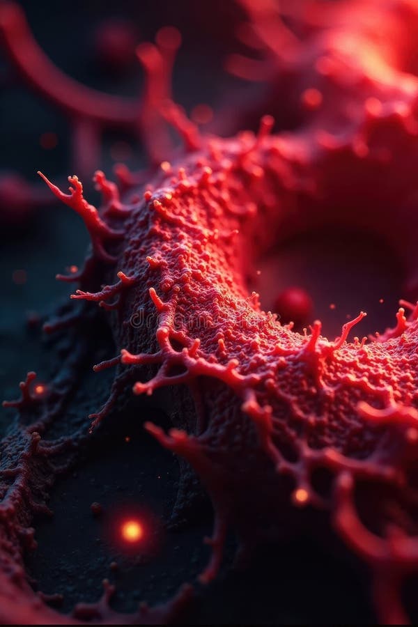 Intricate Network of Fine Fibers, Rich Red Tone, Backdrop, Pattern ...