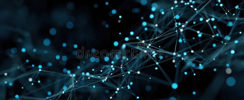 The Intricate Network of Glowing Data Points and Connections in a ...