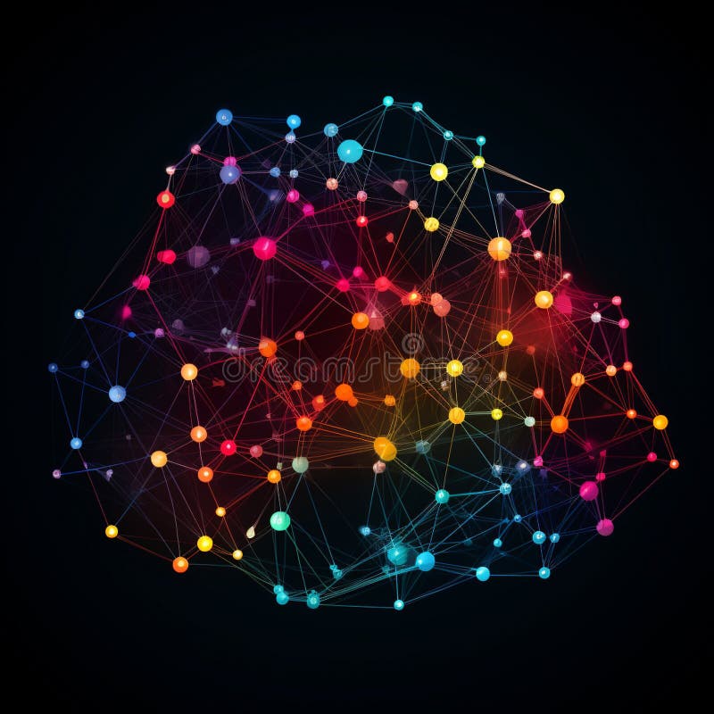 Intricate Network of Interconnected Nodes Representing Business ...