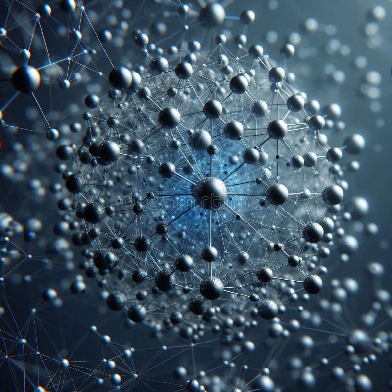 Intricate Network of Interconnected Spheres Forming a Complex ...