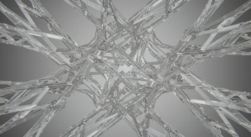 Intricate Network of Interwoven, Translucent Crystalline Structures ...