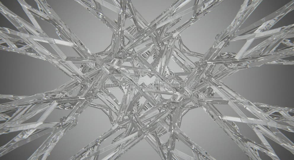 Intricate Network of Interwoven, Translucent Crystalline Structures ...