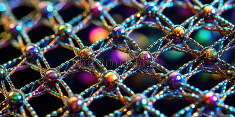 Intricate Network of Iridescent Spheres Interconnected by a Complex ...