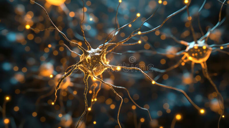 Intricate Network of Neurons in the Nervous System Stock Illustration ...