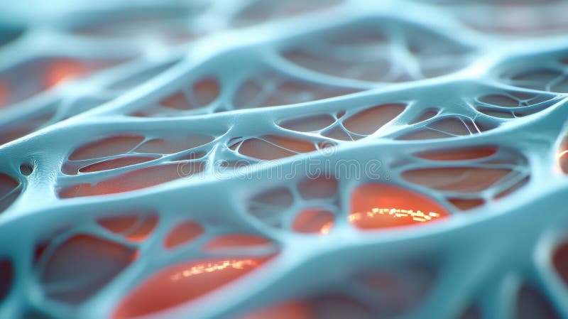 Intricate Network of Organic Structures with a Glowing, Ethereal ...