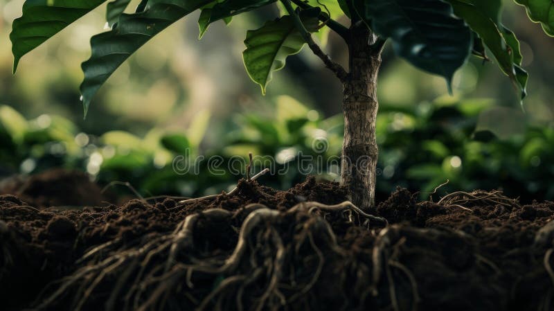 The Intricate Network of Roots and Soil Visible in a Closeup of a ...