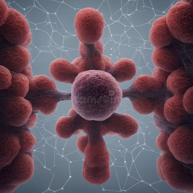 Intricate Network of Spherical Molecular Structures Stock Photo - Image ...