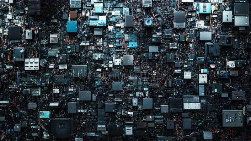 Wall of Electronic Devices Showing Complexity of Modern Music ...