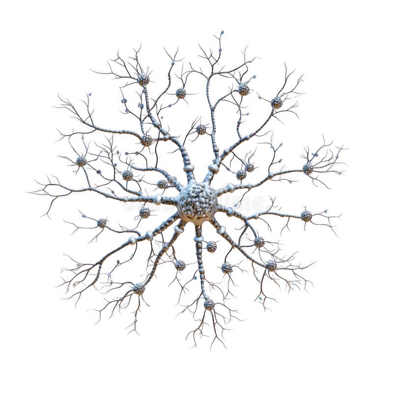 Intricate Neural Network Illustration with Branching Axons and Synapses ... Intricate Neural Network Illustration with Branching Axons and Synapses ...