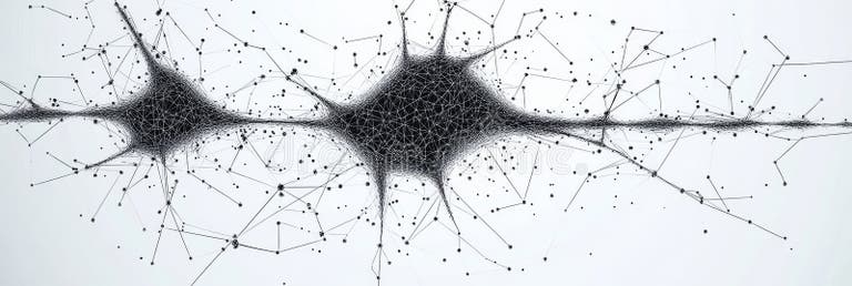 Intricate Neural Network Structure with Complex Interconnections on a Clean White Background ...
