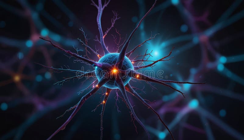 Intricate Neural Network Visualization Stock Illustration ...