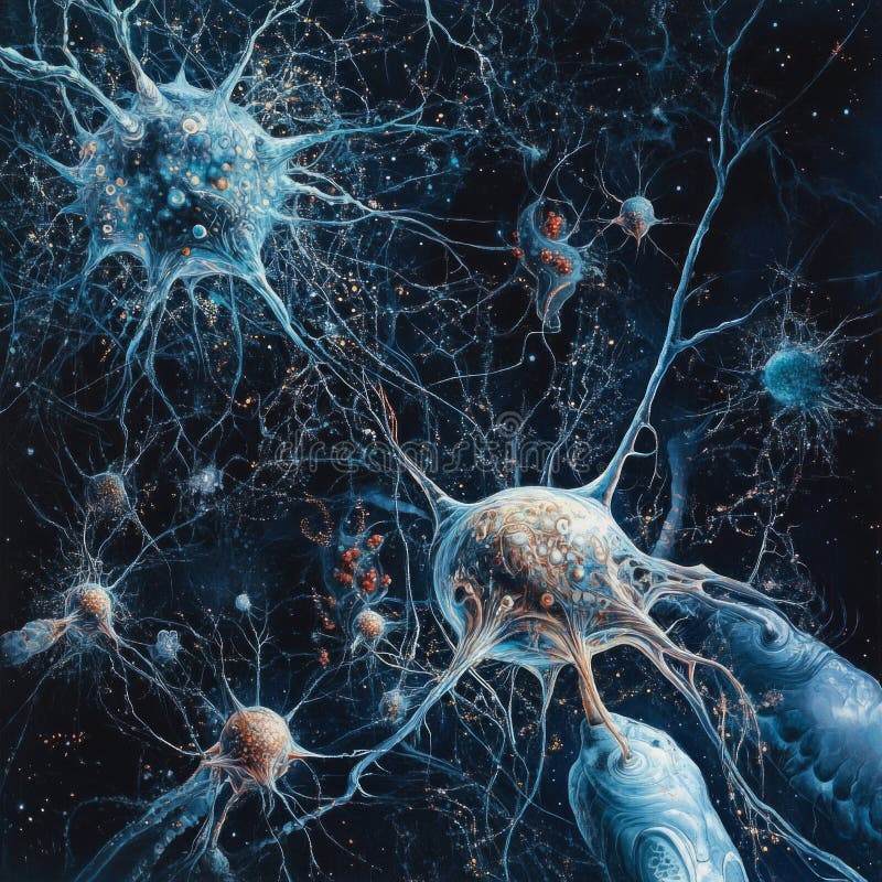 Intricate Neural Networks Brain Detailed Microscopic View Stock Photos ...