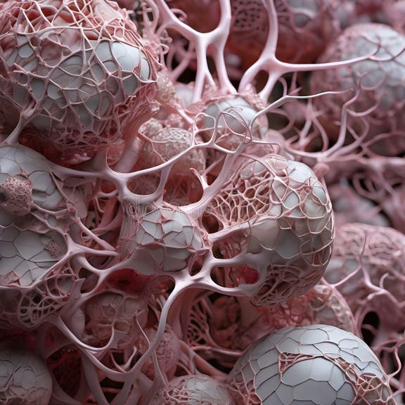 Intricate Organic Network with Pink Web-like Structures Stock ...