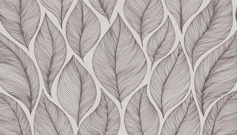 Vibrant Organic Pattern Seamless Texture of Plants Drawn Lines ...