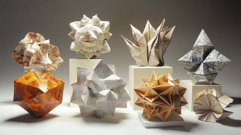 Intricate Origami Art Display Creative Studio Visual Art Showcase ...