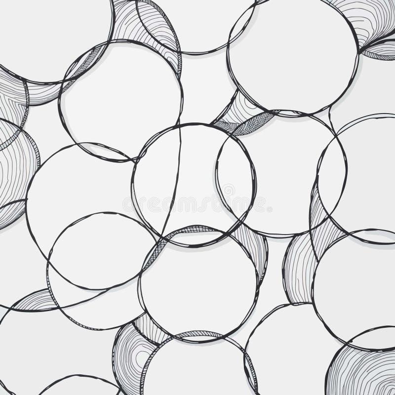 Intricate Overlapping Circles with Shading and Texture Stock ...