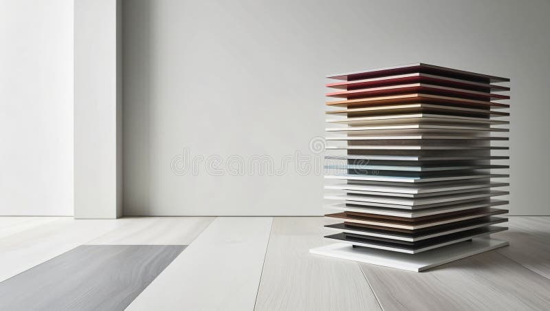 Intricate Overlapping Pattern of Stacked Wooden Planks in Close-Up ...