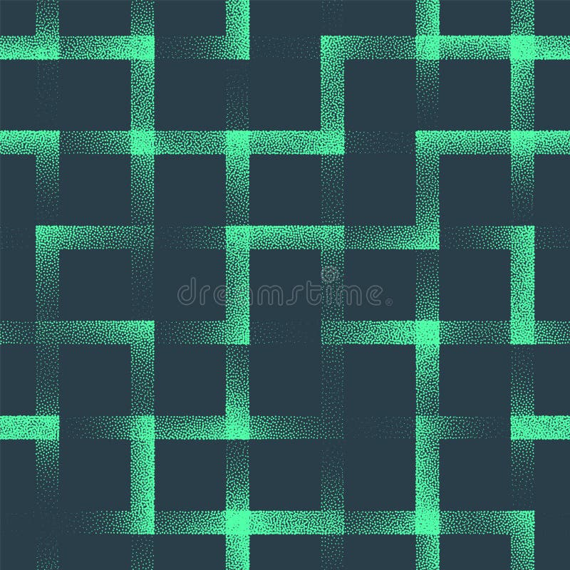 Intricate Overlay Lines Seamless Pattern Trendy Vector Green Abstract ...