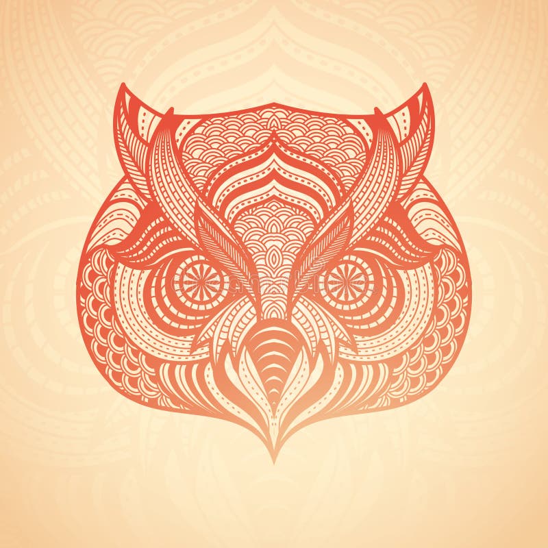 Intricate Owl. Vector Illustration Decorative Design Stock Vector ...