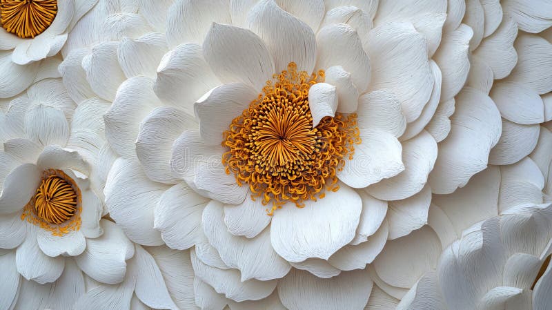 Intricate Paper Flowers Form Beautiful Design Soft Background Stock ...