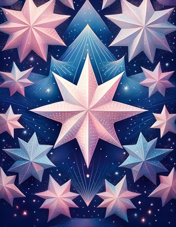Elegant Starry Pattern with Soft Pastels Stock Illustration ...