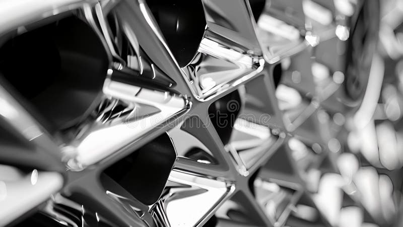 The Intricate Pattern of a Cars Headlight Housing Featuring Sharp ...