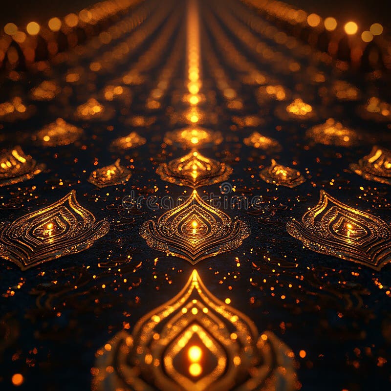 Intricate Pattern of Gold and Dark Blue Textures Creating a Mesmerizing ...