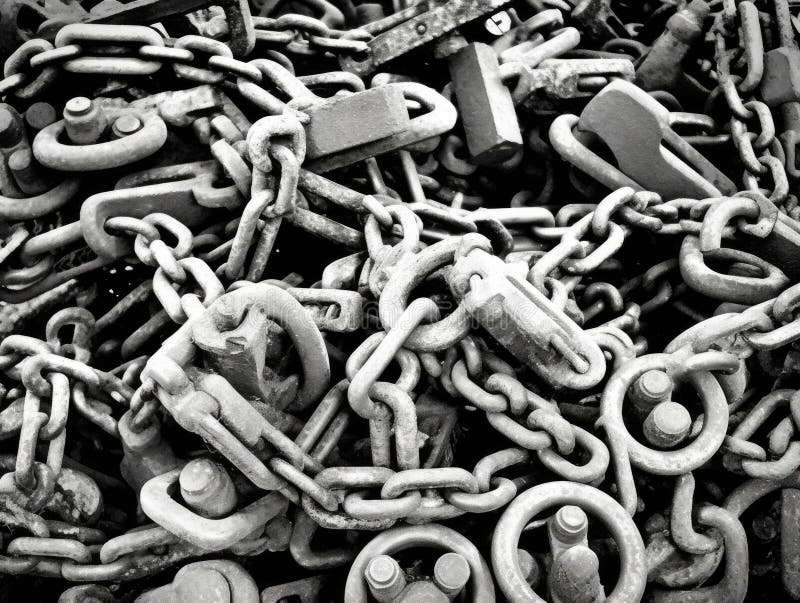 An Intricate Pattern of Locks and Chains Indicating the Suffocating ...