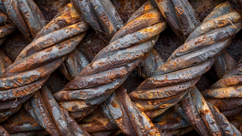 An Intricate Pattern of Overlapping Steel Cables Each One Showing ...