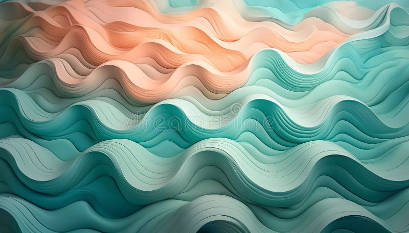 An Intricate Pattern Resembling Waves in a Gradient Color Scheme ...