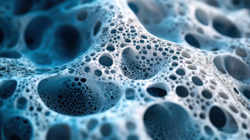 Intricate Patterns of Blue Soap Bubbles in Close Up Stock Illustration ...