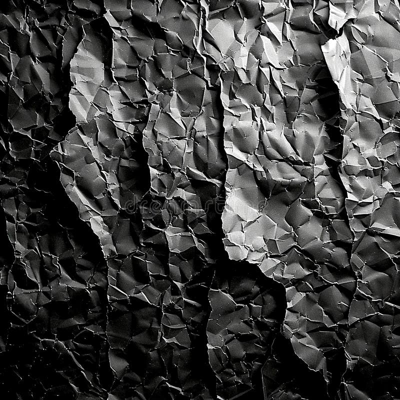 Intricate Patterns of Crumpled Black Paper Creating a Textured ...
