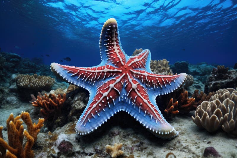 Intricate Patterns on a Deep-sea Starfish on a Coral Reef Stock Photo ...