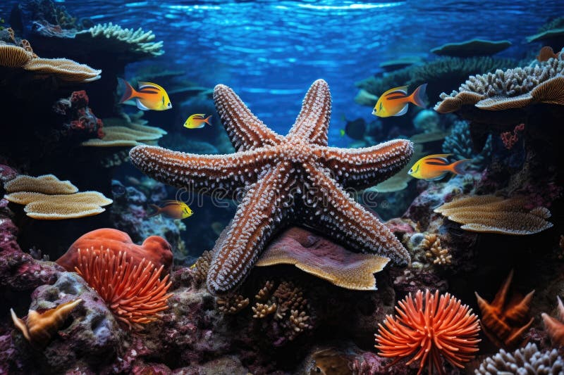 Intricate Patterns on a Deep-sea Starfish on a Coral Reef Stock Photo ...